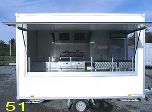 Frituur-/snackwagen 3,6 m (friteuse met twee potten) - Edma Industrie nv